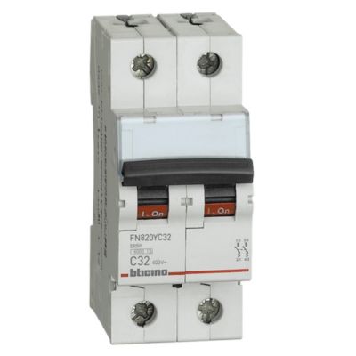 INT. AUT. TERMOMAGNETICO P/RIEL 2P C32 10/6KA 220/440V C DIN BTDIN ...