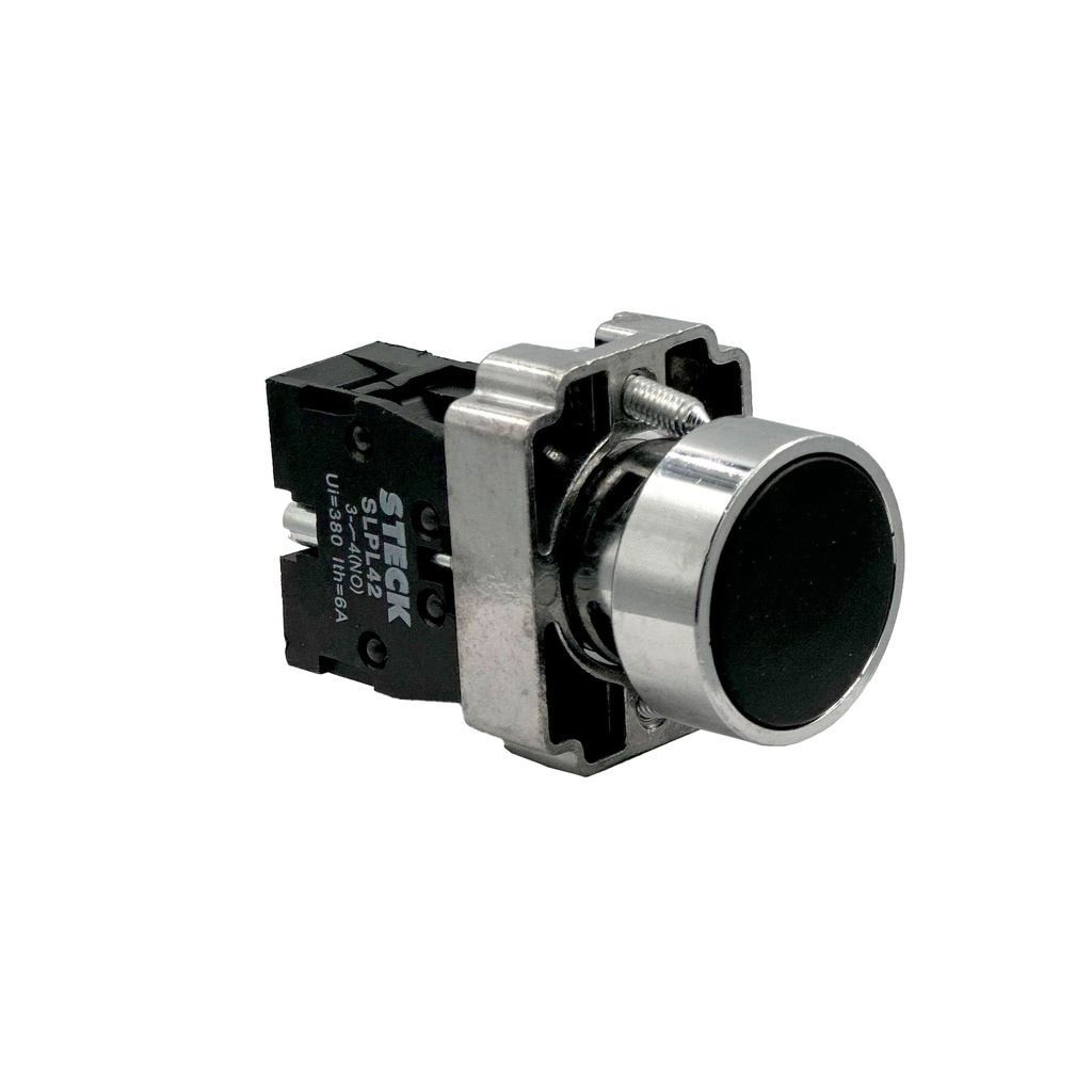 Pulsador Rasante Metal Negro 22Mm 1Na | Grupo Coinp Store