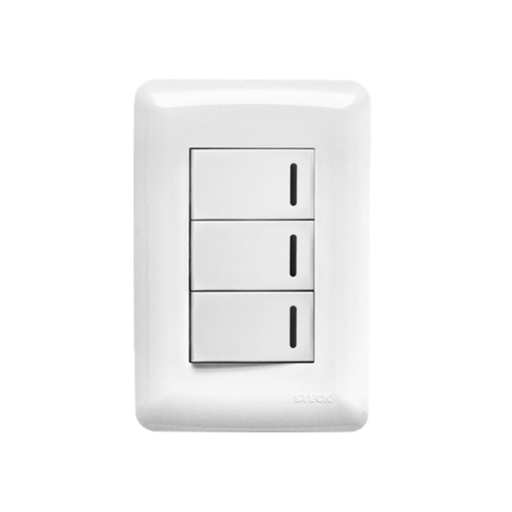 Interruptor Triple 10A Lyra | Grupo Coinp Store