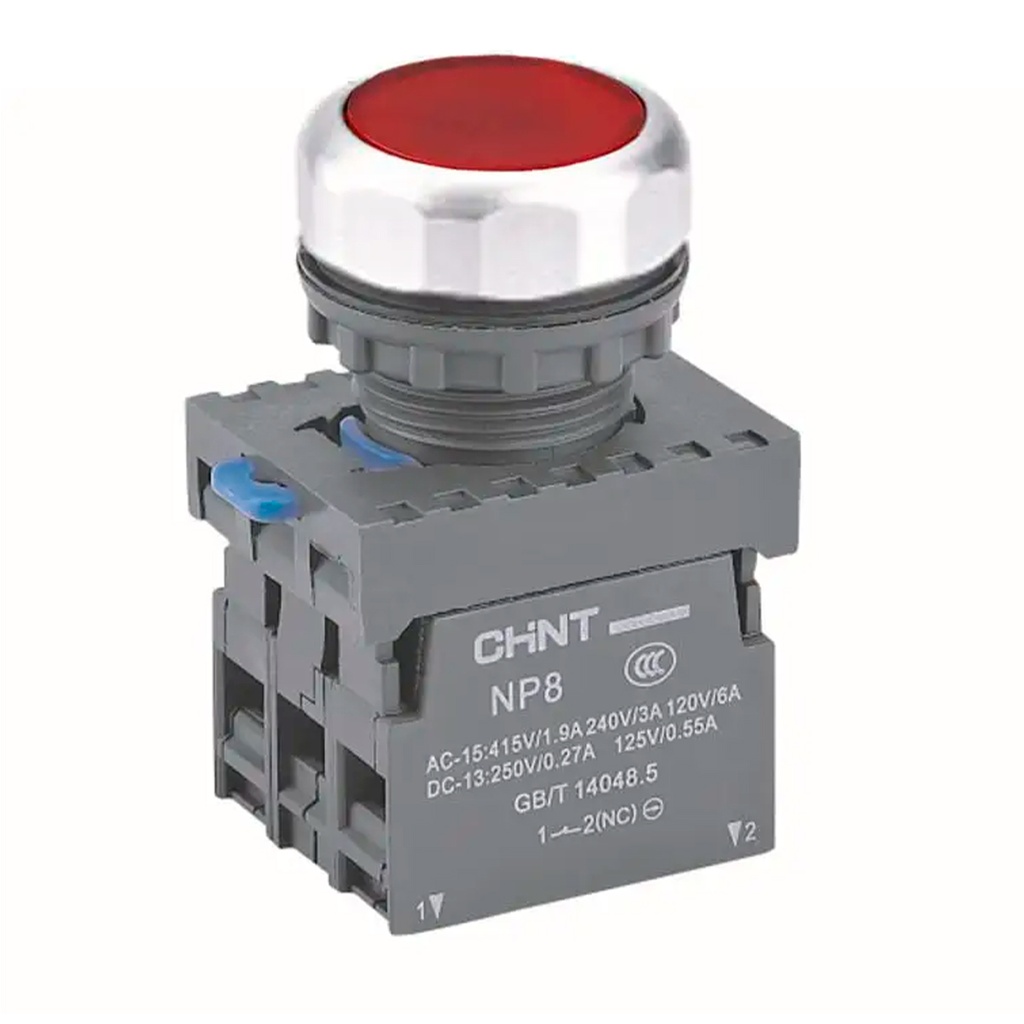 pulsador luminoso 110-220v rojo(NA) 22mm NP8 | Grupo Coinp Store