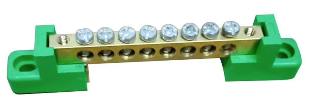 Bornera Tierra 8 Puntos Pvc Verde | Grupo Coinp Store